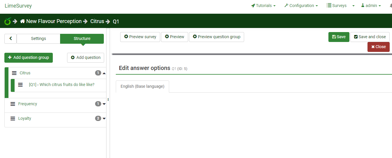 Add Answer Options Problem Limesurvey Forums 0779