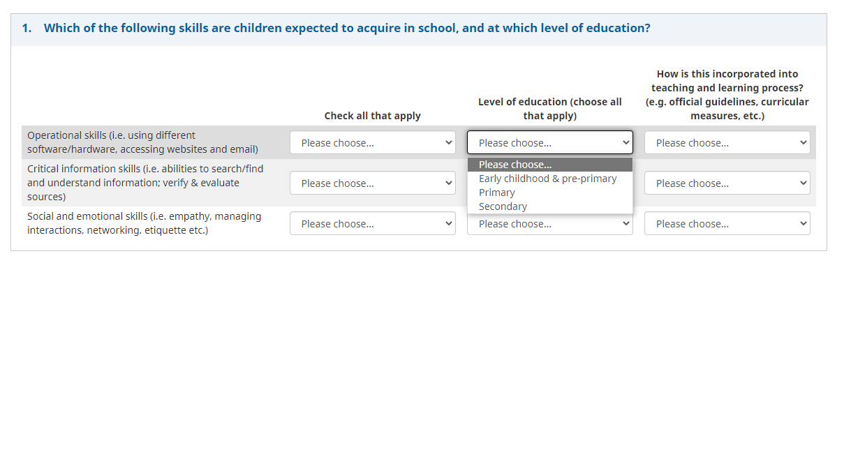 Integrating Checkbox And Multiple Choice Dropdown Menu In Array Limesurvey Forums