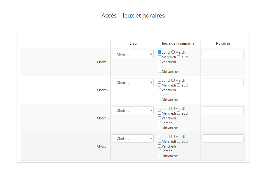 Choix Multiple