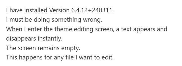 Blank theme editing screen - LimeSurvey forums