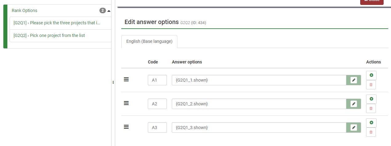 Survey Responses Shows Expression Rather Than What the User Selected ...