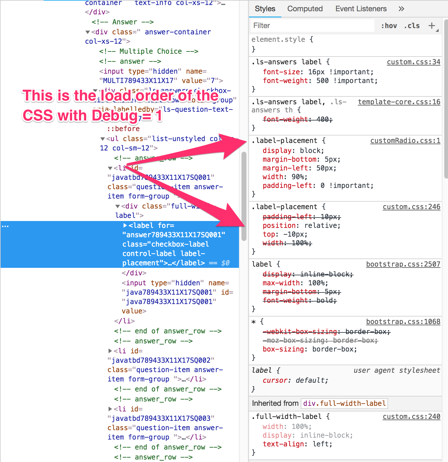 Asset Manager loads css in different order with debug=1 - LimeSurvey Forums