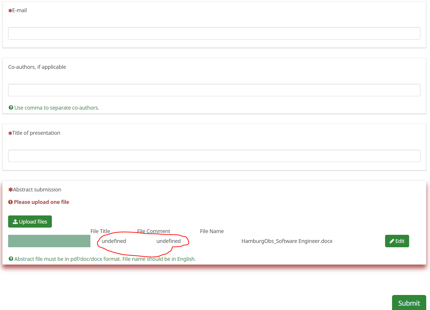Disabling Title and Comment input fields of File upload dialog - LimeSurvey Forums
