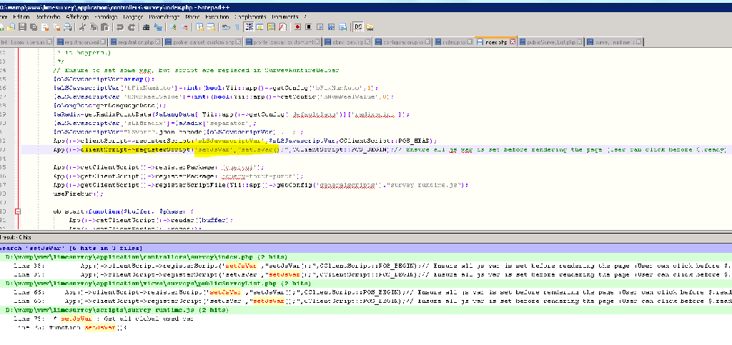 Erreur Javascript Setjsvar Is Not Defined Limesurvey Forums 0301