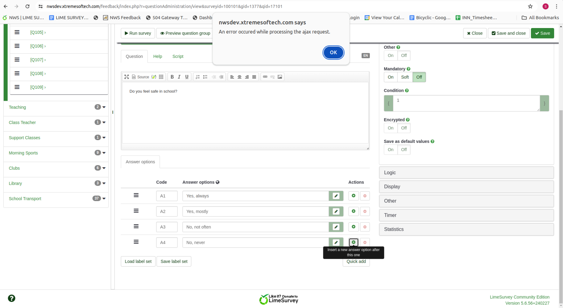 Error Encountered After Updating Limesurvey From Version 3 To 5656 Limesurvey Forums 5128